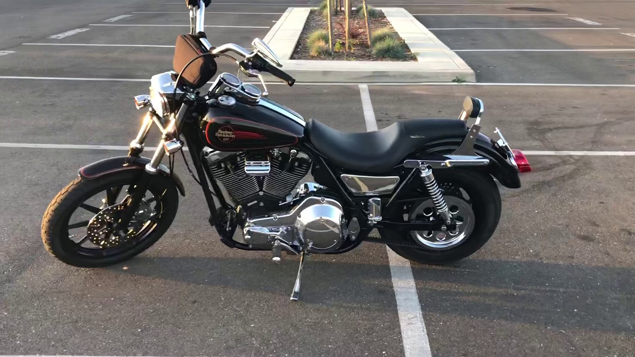 1991 FXRS S&S v111 long block with Ultima 6 speed trans - YouTube