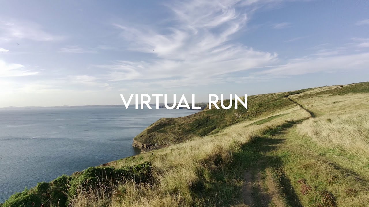 22 Min Virtual Treadmill Run / Run Along the Cliffs of Pembrokeshire on ...