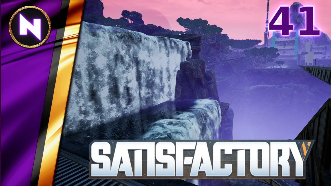 BRIDGING THE WATERFALL - Satisfactory City #41 - YouTube