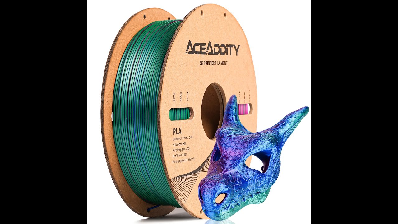 Aceaddity SILK MAGIC tri-color filament - YouTube