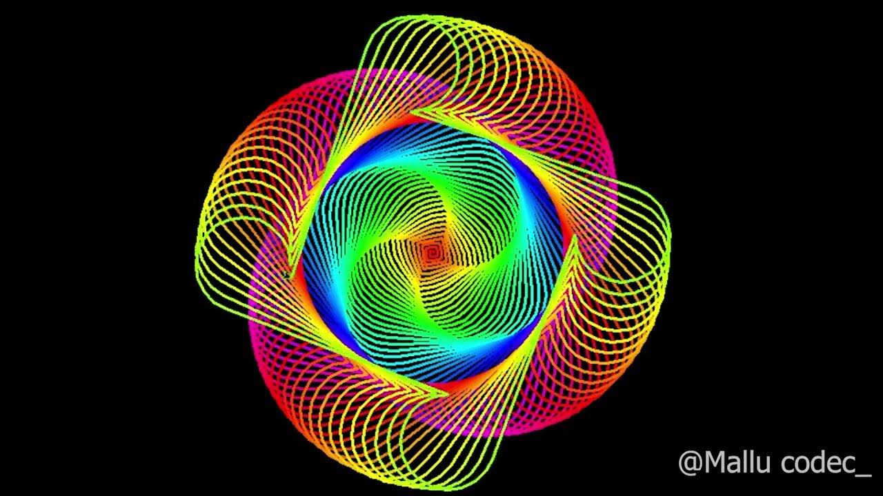 Incredible graphic design with python turtle wide screen sequence/python turtle/python/Mallu ...