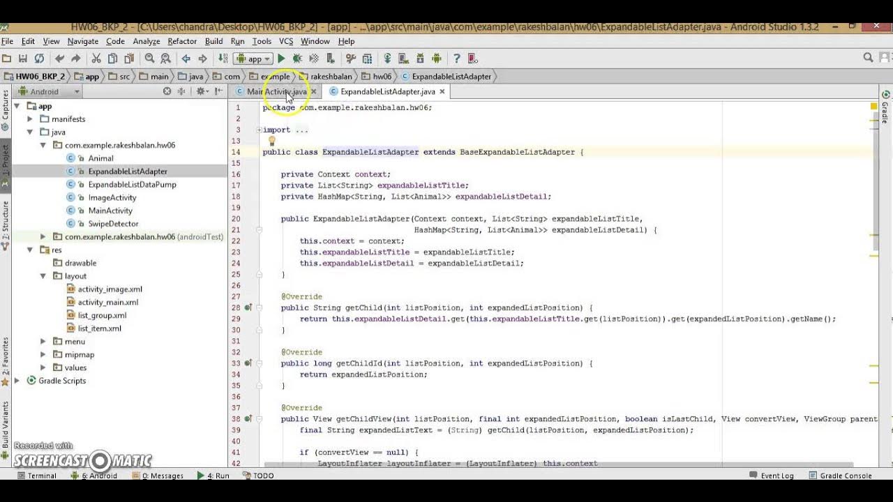 Expandable ListView and Swipe Demo - Android - YouTube