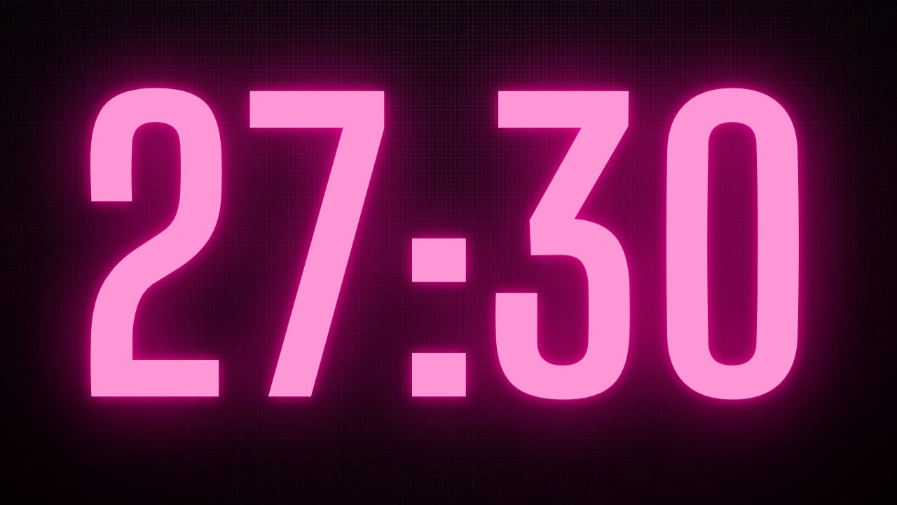 27 min 30 sec countdown timer relaxing videos - YouTube