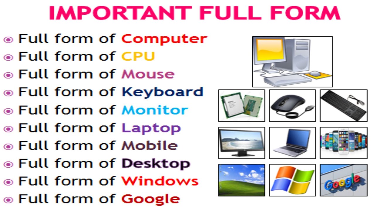 computer ka full form | कंप्यूटर का फुलफार्म | full form of computer ...