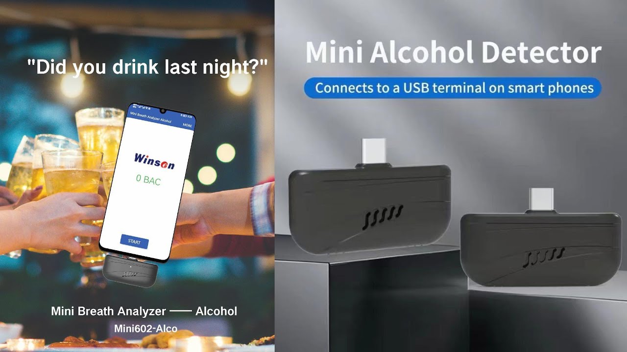 MINI Portable Breath Alcohol Tester Breathalyzer - YouTube