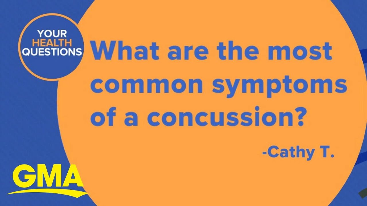 What are the most common symptoms of a concussion? - YouTube