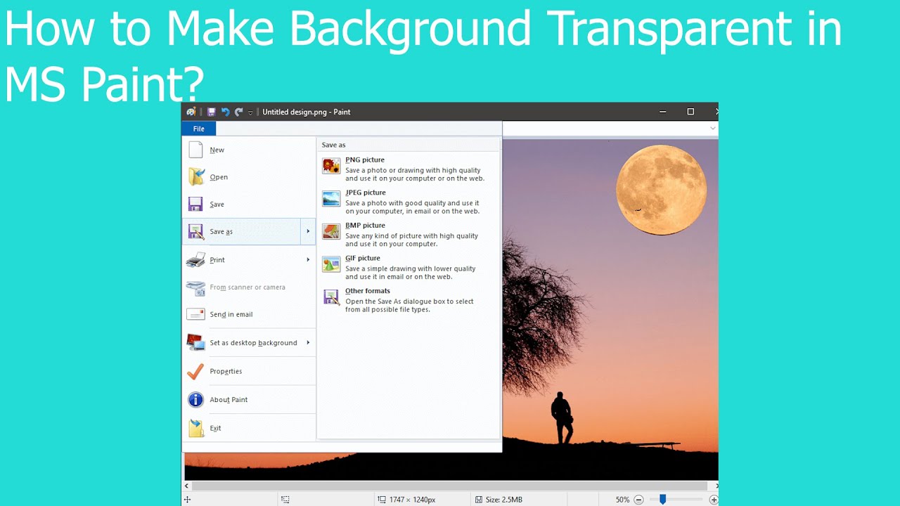 How To Make Background Transparent In MS Paint YouTube How To Make Background Transparent In MS Paint YouTube