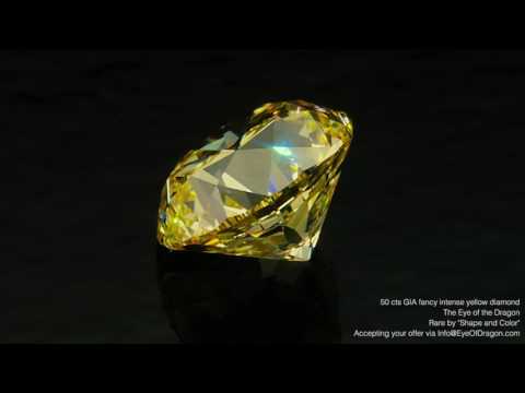 50.12 Carats Fancy Intense Yellow Diamond - \
