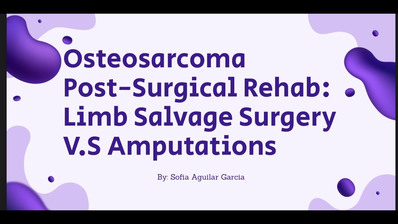 Osteosarcoma Post Surgical Rehab Limb Salvage Surgery V - YouTube