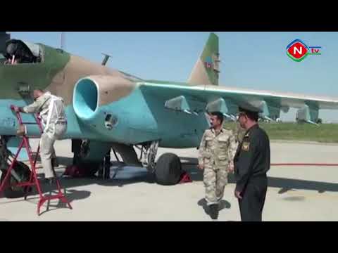 Əlahiddə Ümumqoşun Ordunun SU-25 hücum təyyarələri təlim uçuşları həyata keçirib - 23.08.2017