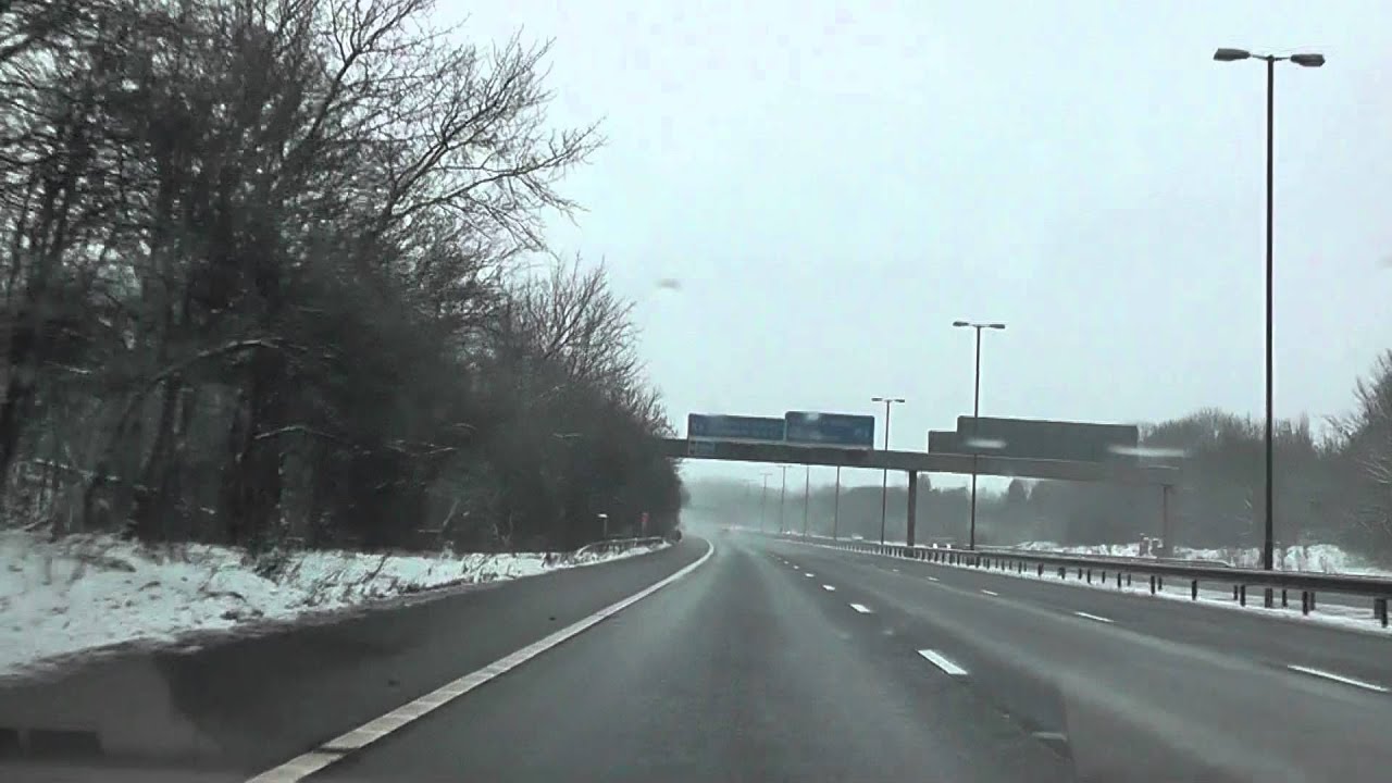 Driving On The M5 Motorway From J2 To The M6 Interchange J8 West ...