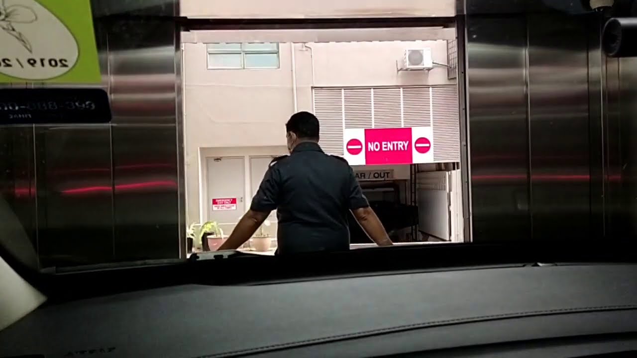 Exiting a Car Lift at Ground Level at Hotel Stripes Kuala Lumpur ...