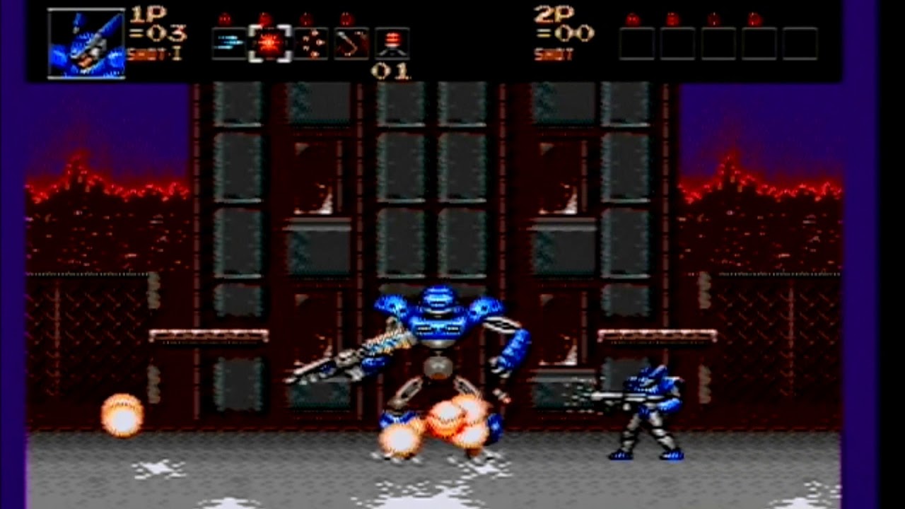 Retro Gameplay (53) SEGA MEGA DRIVE Probotector / Contra Hard Corps ...