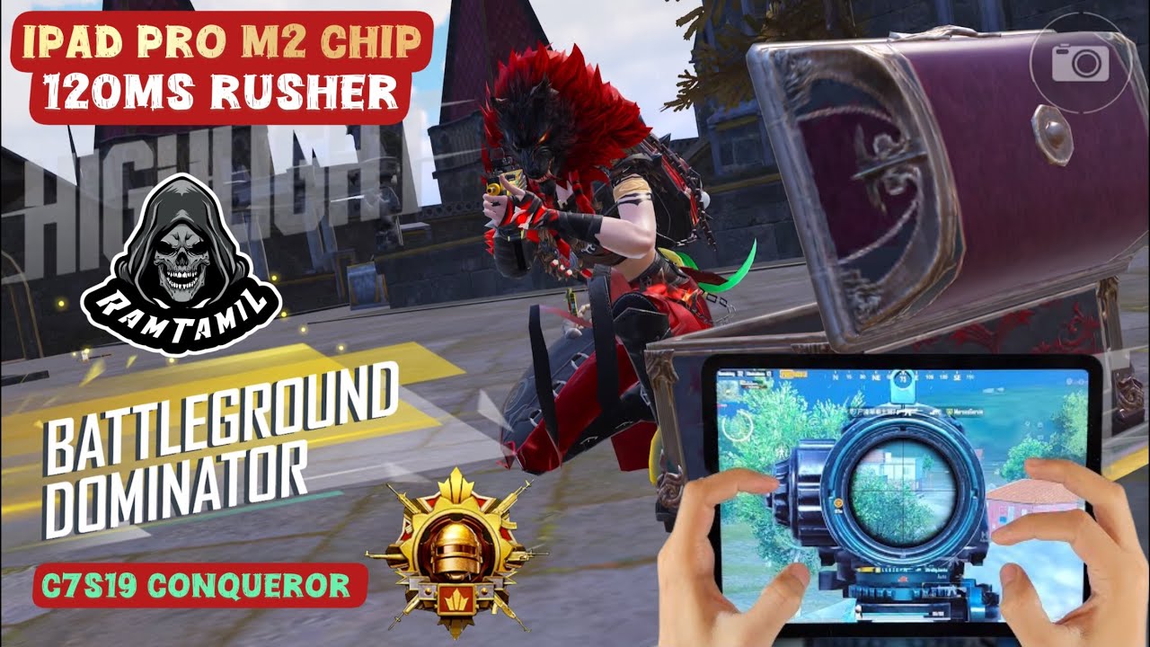 IPAD PRO M2 90FPS 120ms Ping | BGMI 3.4 UPDATE | RUSH GAMEPLAY | Using ...