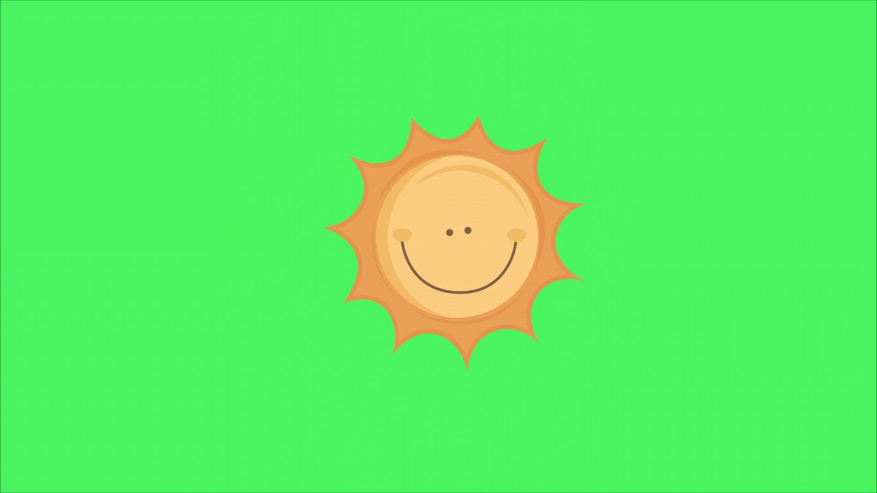 Vector Animated Sun | Cartoon Sun Animation Green Screen | No Copyright ...