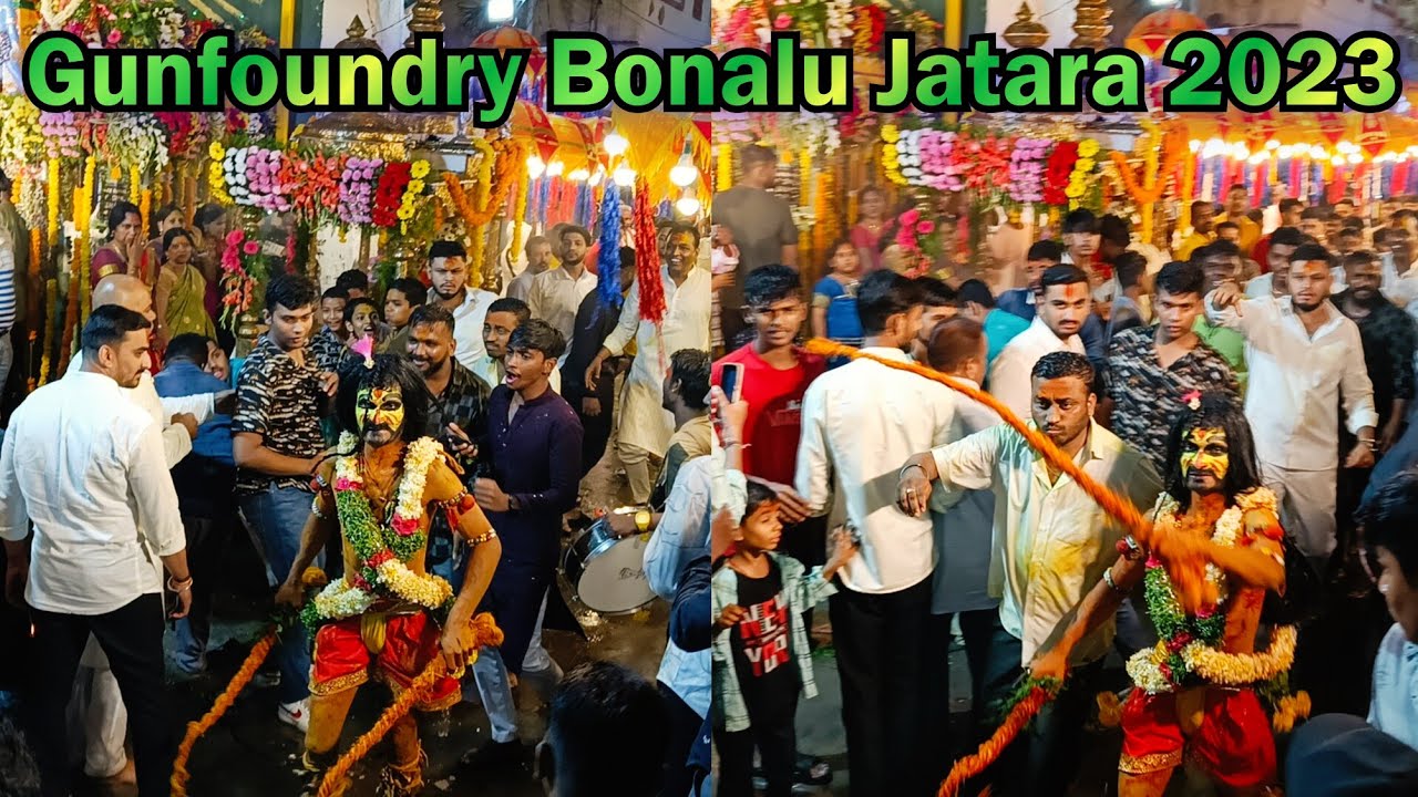 Gunfoundry Bonalu Jatara 2023 | Palaram Bandi Procession | Jatara # ...