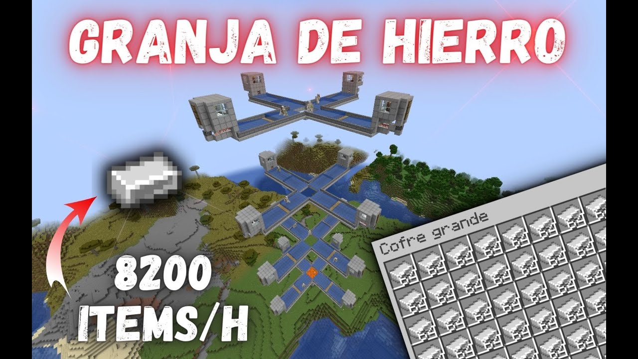 Granja de hierro SUPER FÁCIL Y BARATA para Minecraft Java 1.21 - YouTube