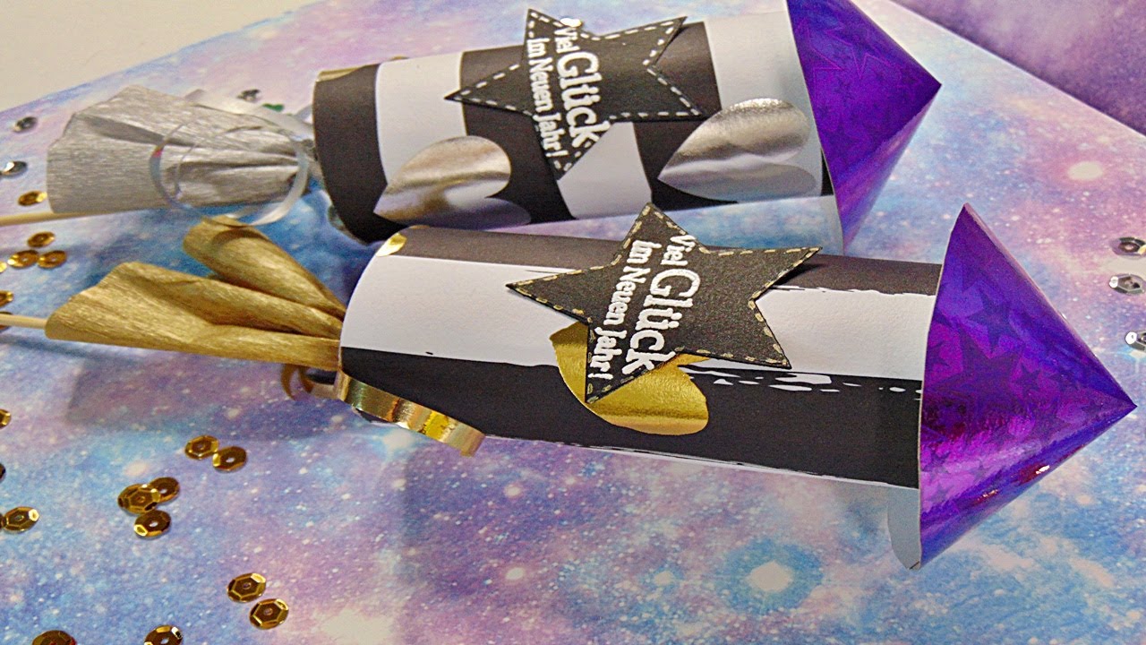 Basteln: Rakete für das Silvester Fest selber machen / Tischdeko ...