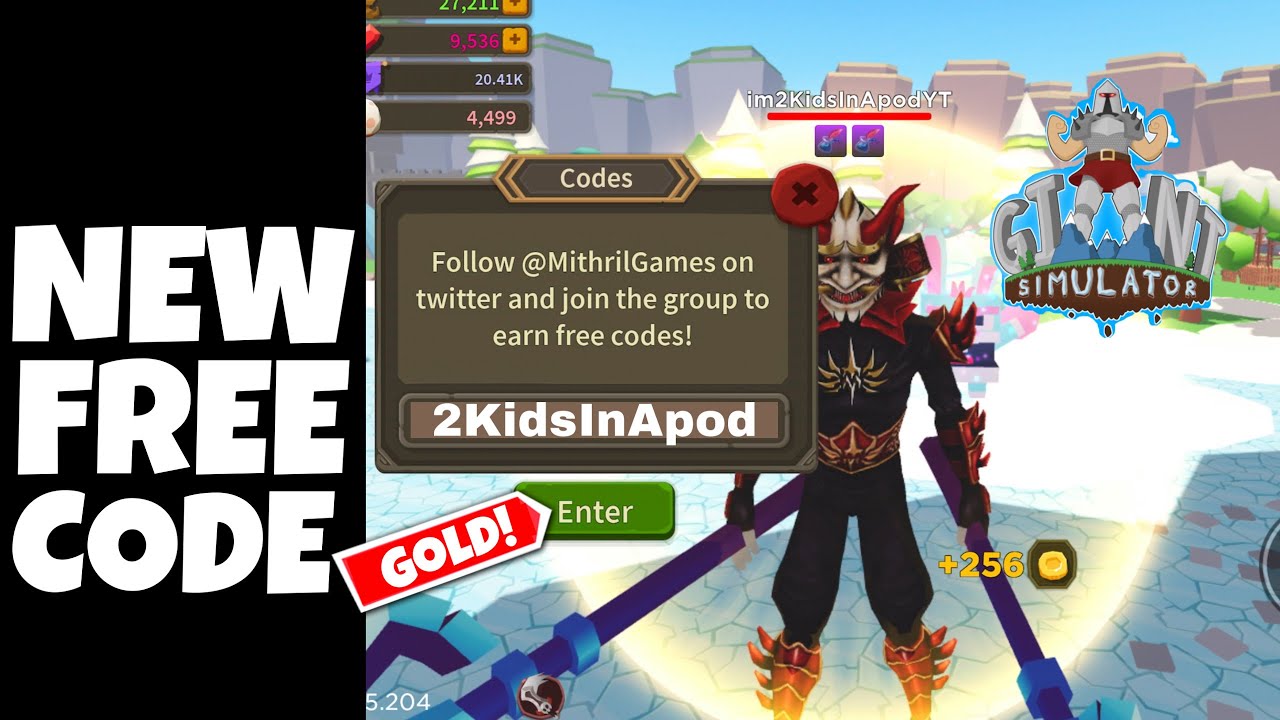 *NEW* ALL WORKING FREE CODES GIANT SIMULATOR gives FREE Golds! | ROBLOX ...