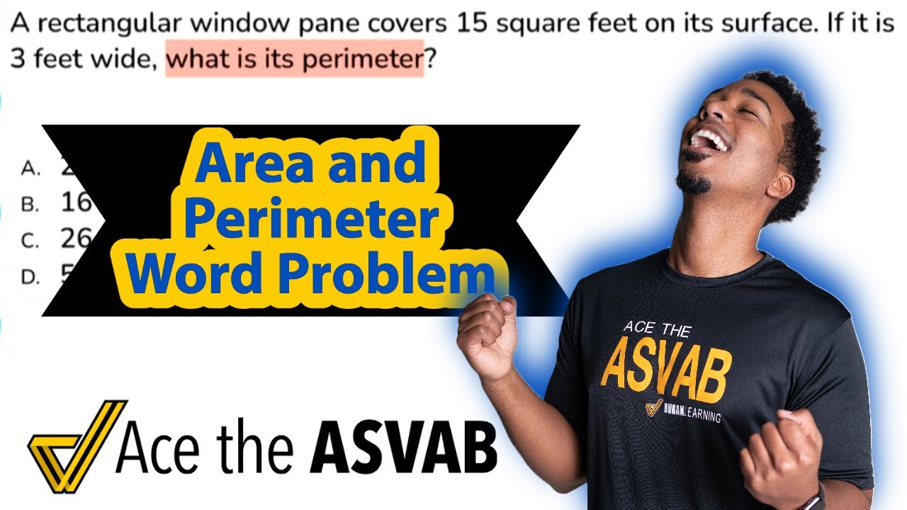 ASVAB Arithmetic Reasoning - Area and Perimeter Practice Test Question ...