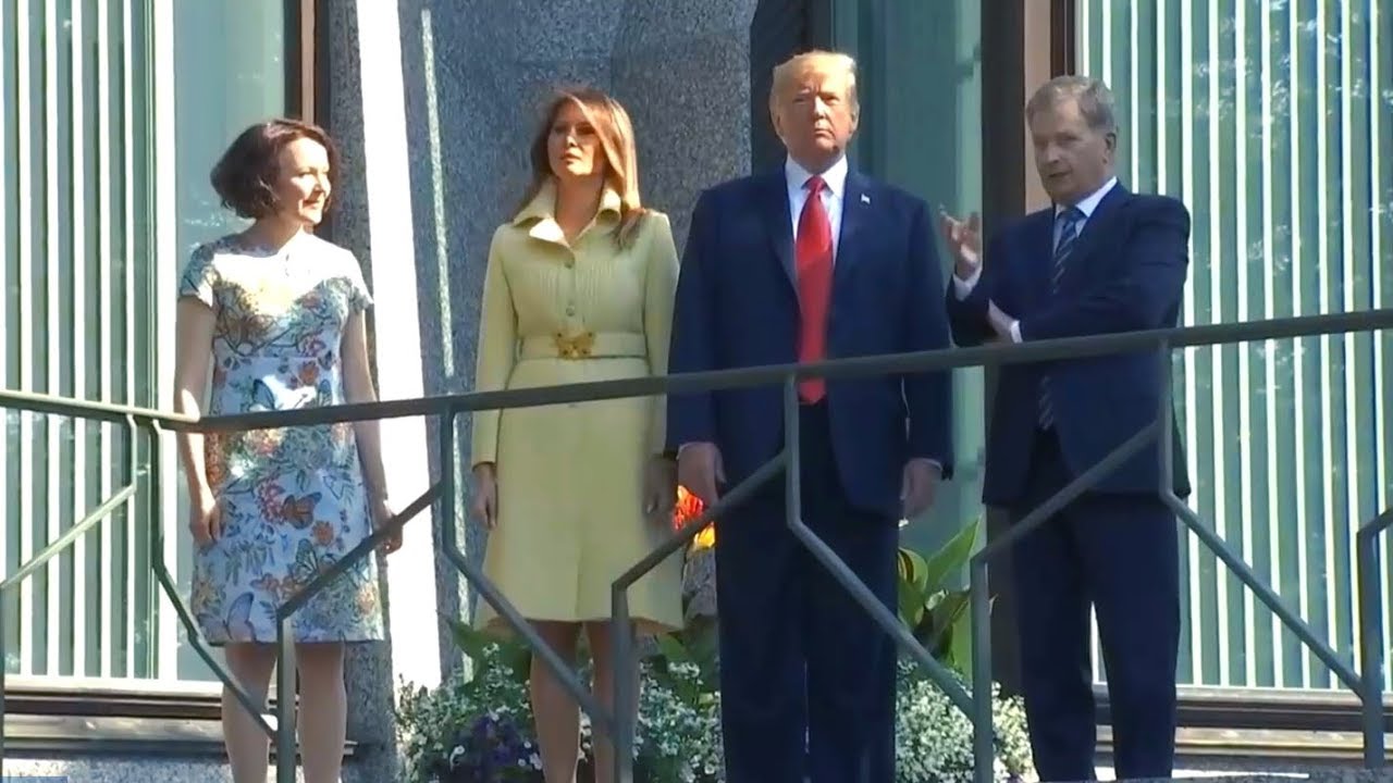 President Trump meeting with Finnish president in Helsinki, Finland ...