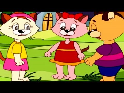 Nursery Rhymes - Three Little Kittens, ' English Animation'