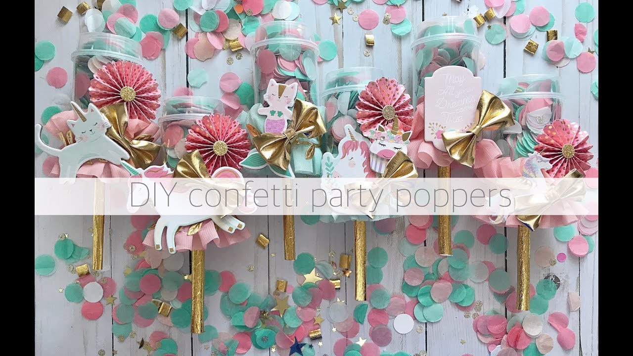 DIY CONFETTI POPPERS | DIY PARTY FAVORS - YouTube
