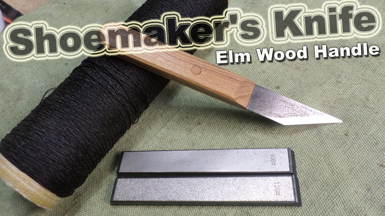 Elm wood handle for shoemaker's HSS knife (full video) #woodworking ...