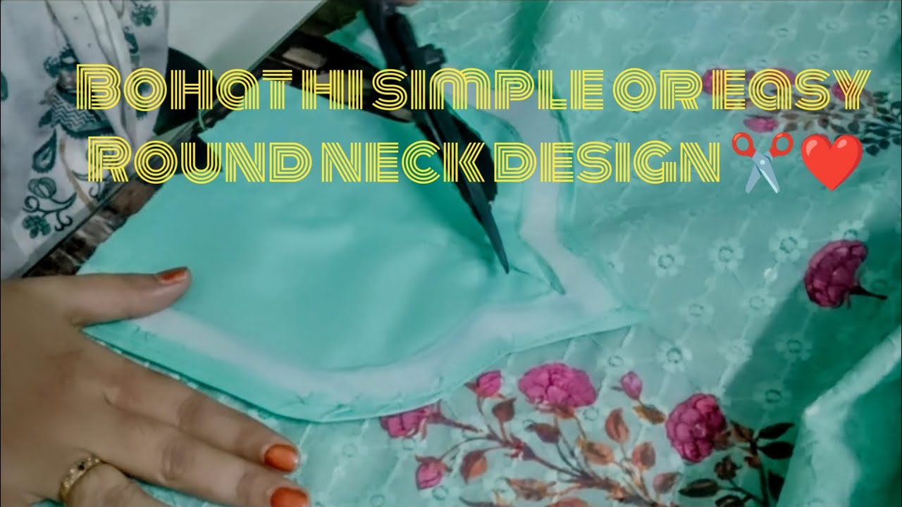 round neck design cutting and stitching /simple round neck#viral # ...