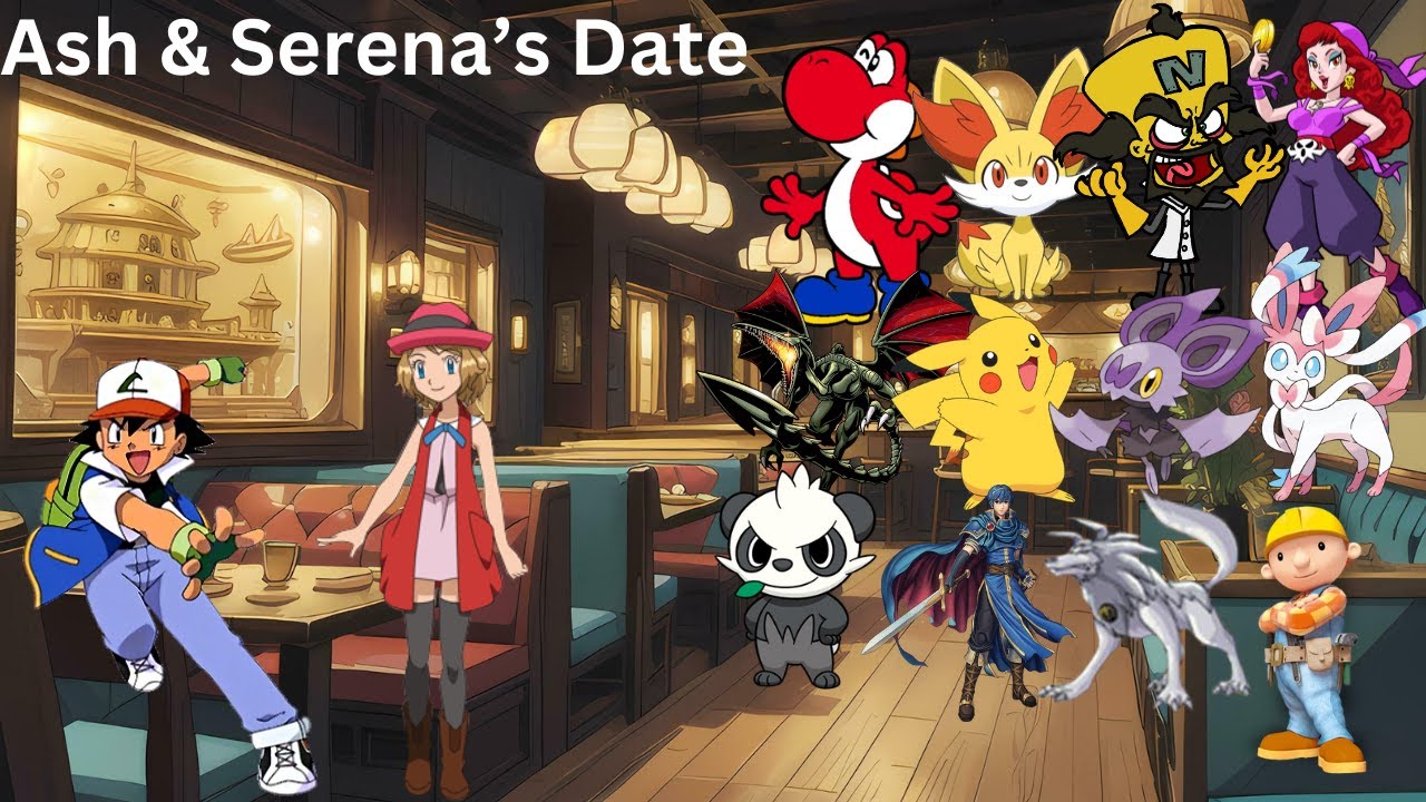 The Mario Pikachu & Friends Show: Ash & Serena's Date - YouTube