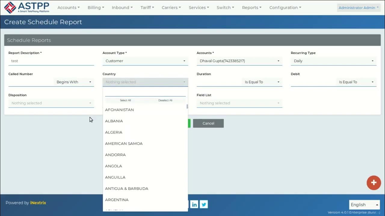 ASTPP 4 Tutorial Schedule Reports Enterprise addon - YouTube