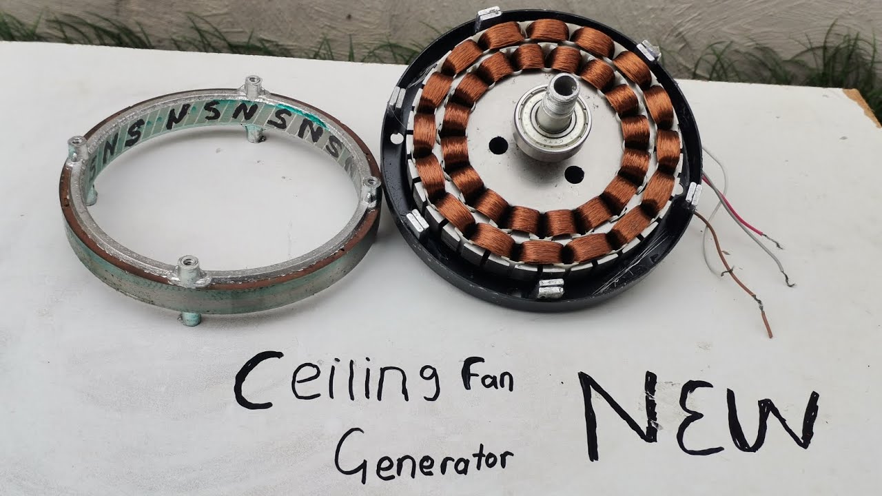I turn ceiling fan to generator#diy ceiling fan generator#how to make ...