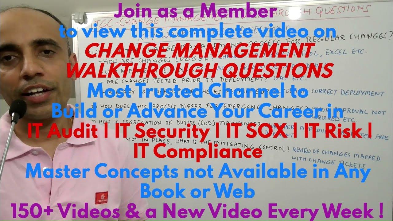 IT with Varun Vohra - ITGC & Risk - Change Management - Walkthrough Questions (Promo) - YouTube