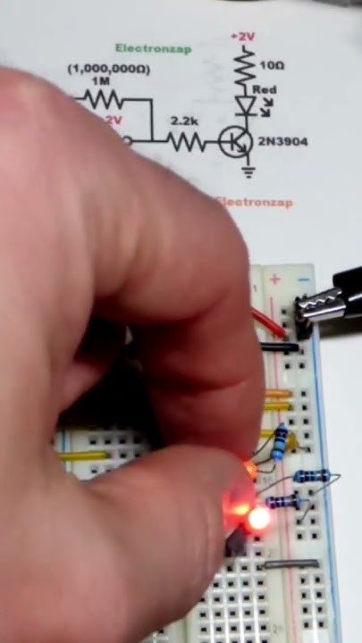 Short Improved 2 Volt Flashing LED Using Astable NOT Gate IC 74HC14 and NPN BJT Switch - YouTube