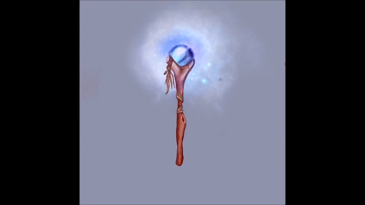 Blue Magic Staff Drawing - YouTube