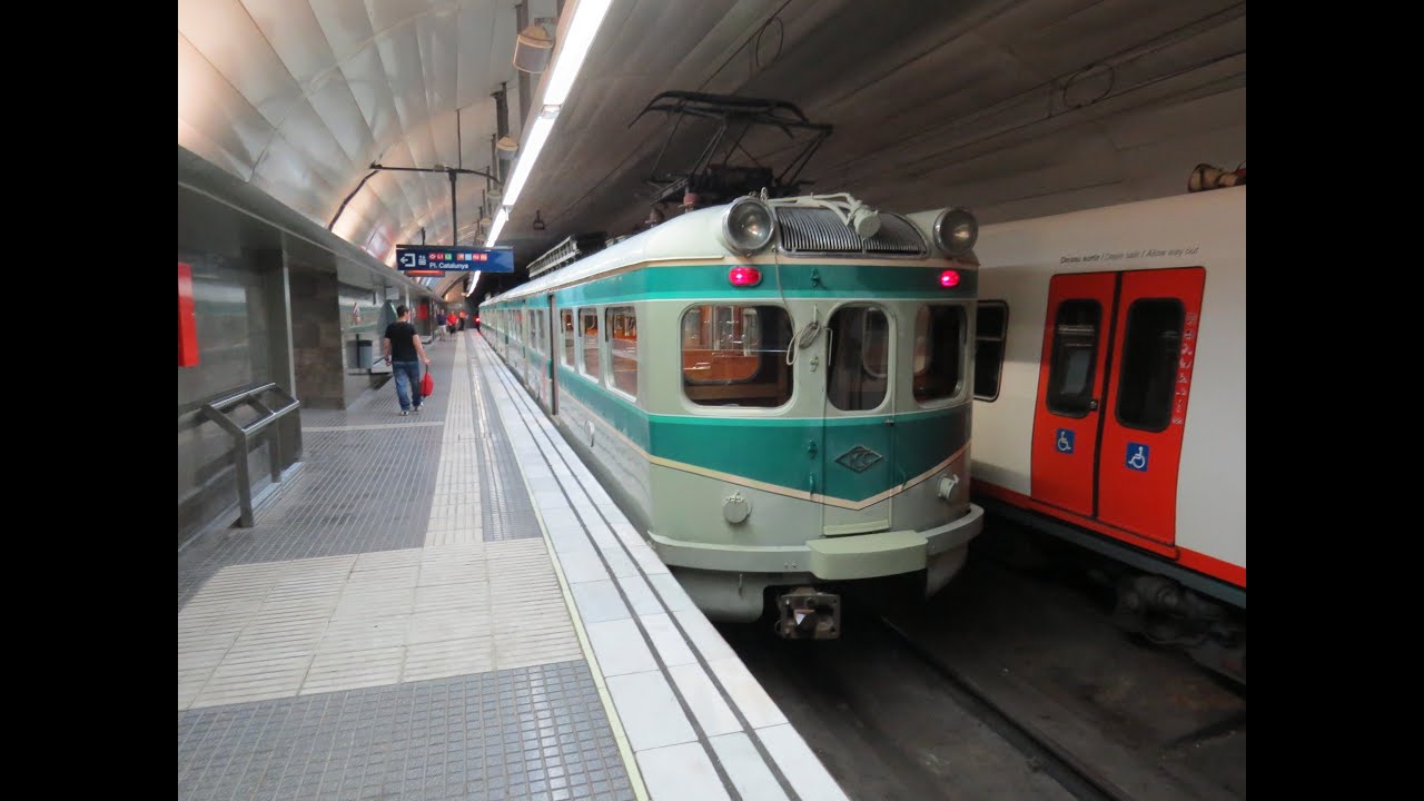 FGC - De Catalunya a Reina Elisenda en tren serie 400 "Granota" - YouTube