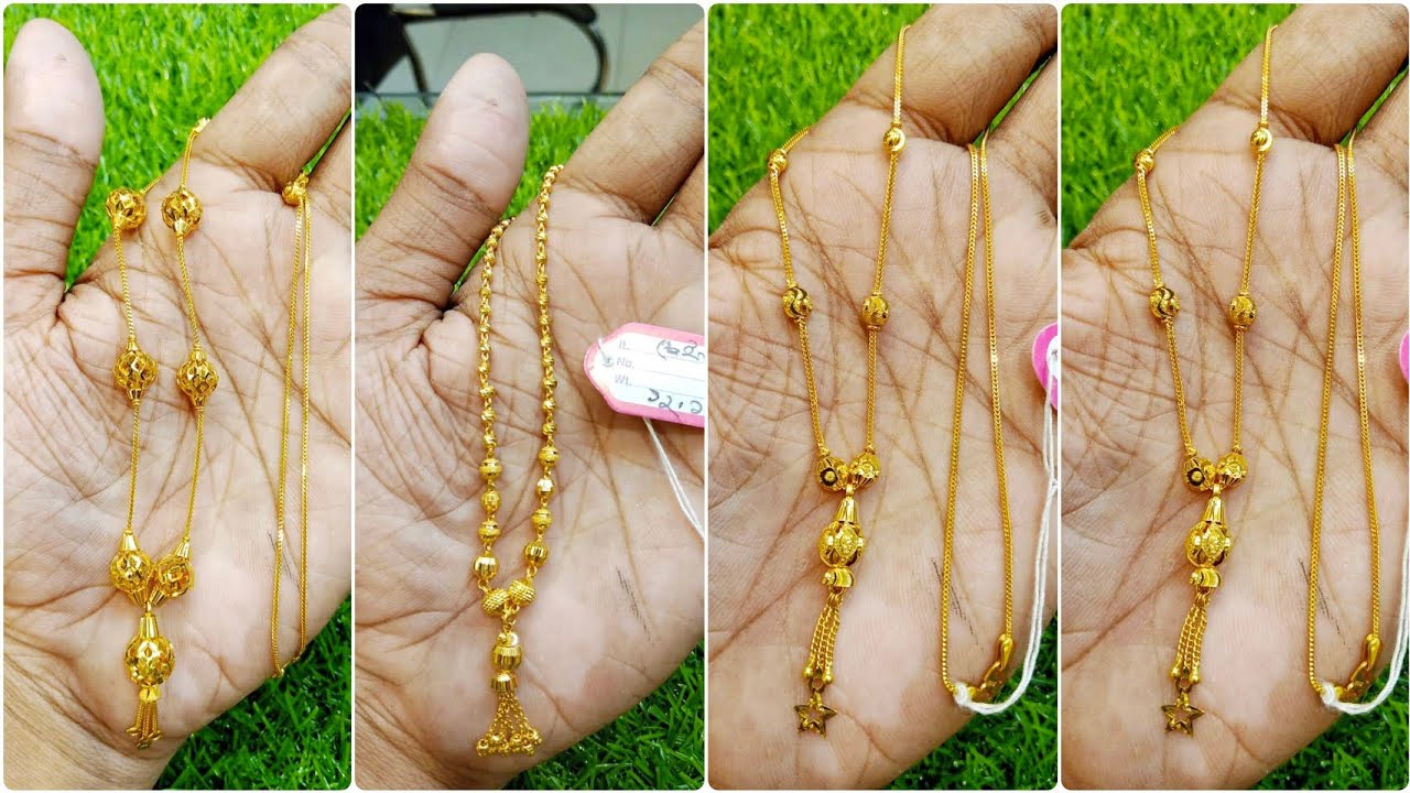 Gold Chain designs for Women | Simple Chain Designs With Pendant ...