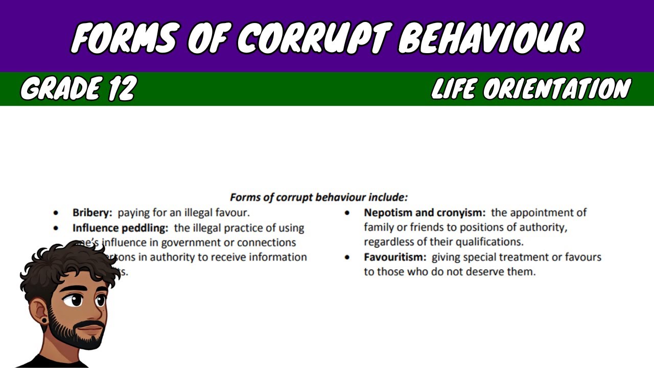 Forms of Corrupt Behavior | Grade 12 LO - YouTube