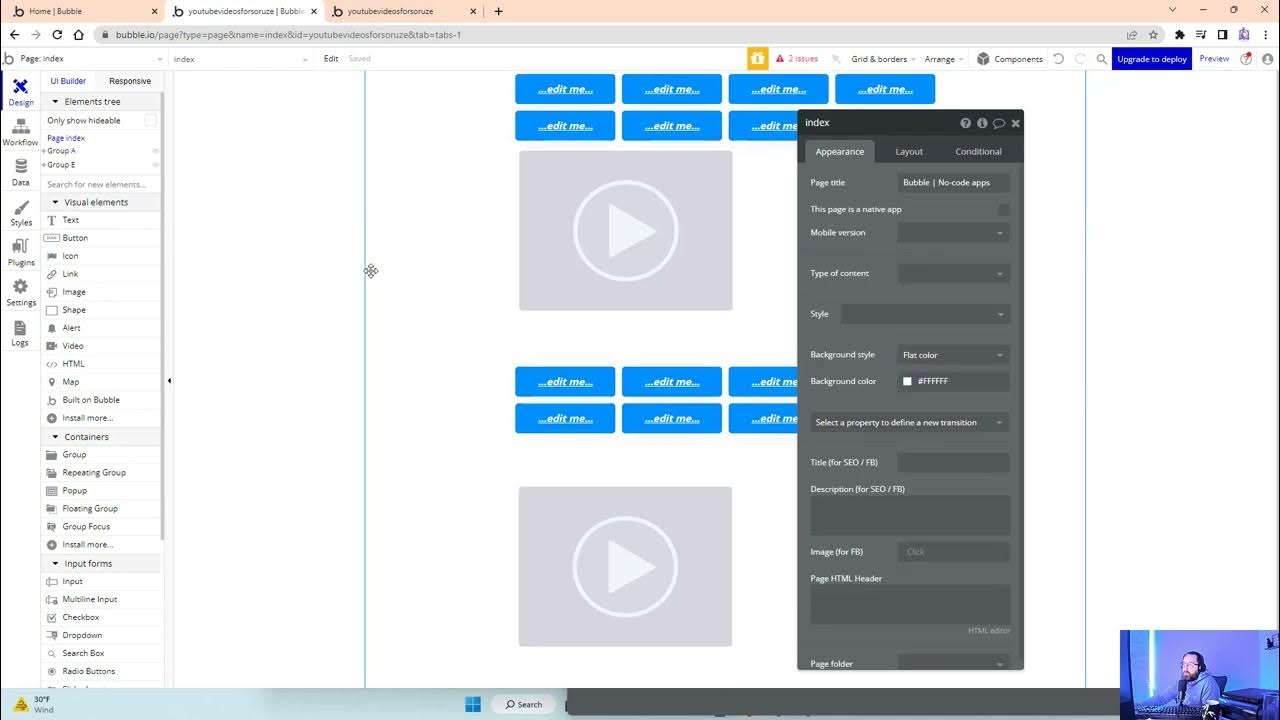How to Change Element Styles in Bubble.io Bubble.io tutorial - YouTube