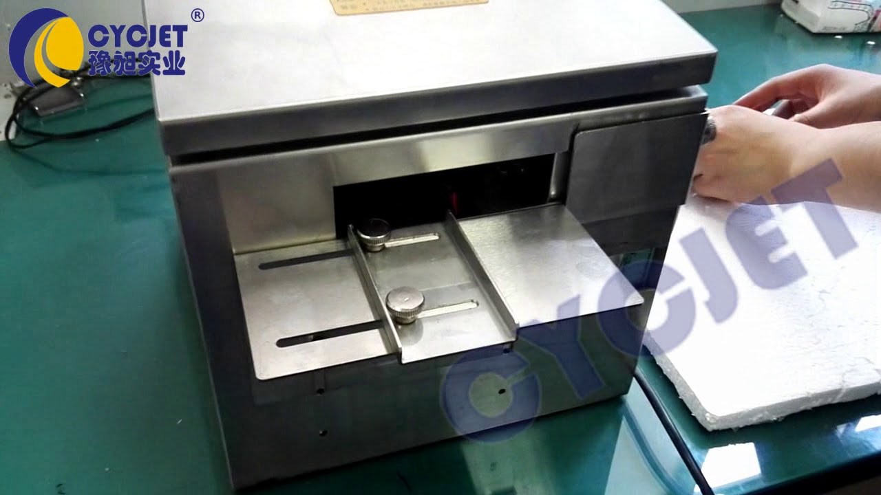 CYCJET ALT390 Desktop Egg Stamping Machine - YouTube