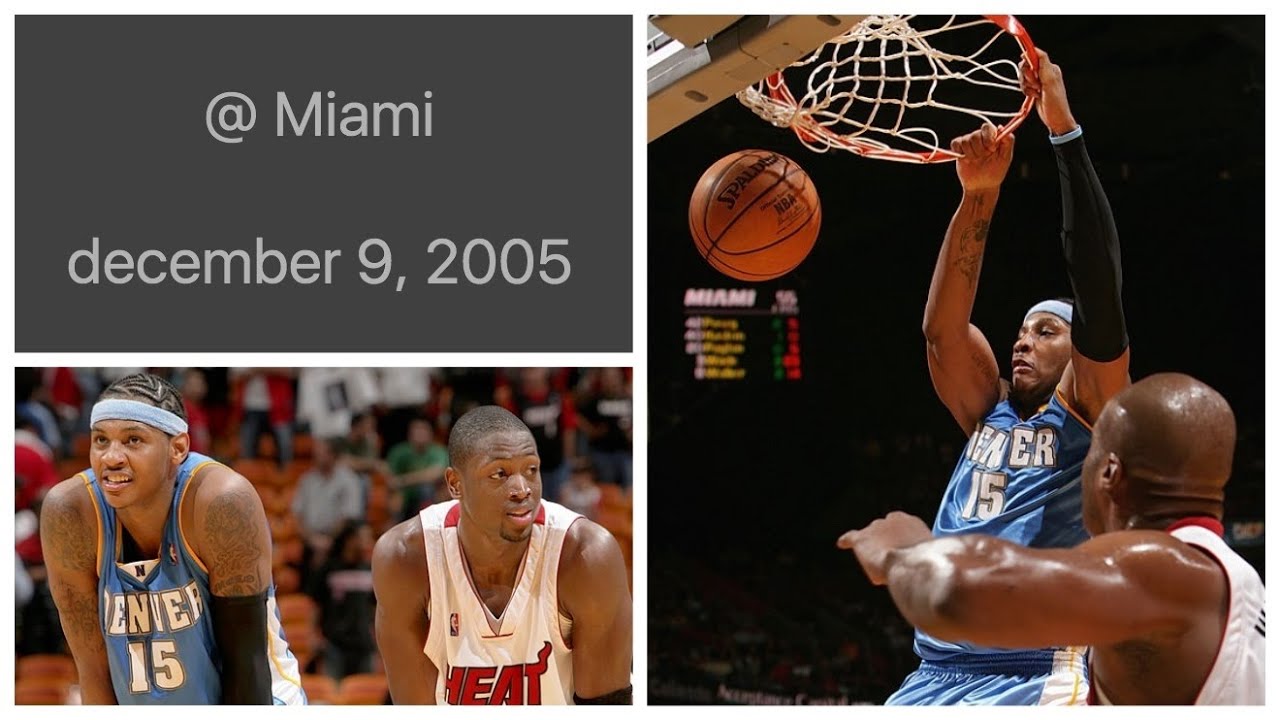Carmelo Anthony 40 pts @ Miami Heat Highlights (december 9, 2005) - YouTube