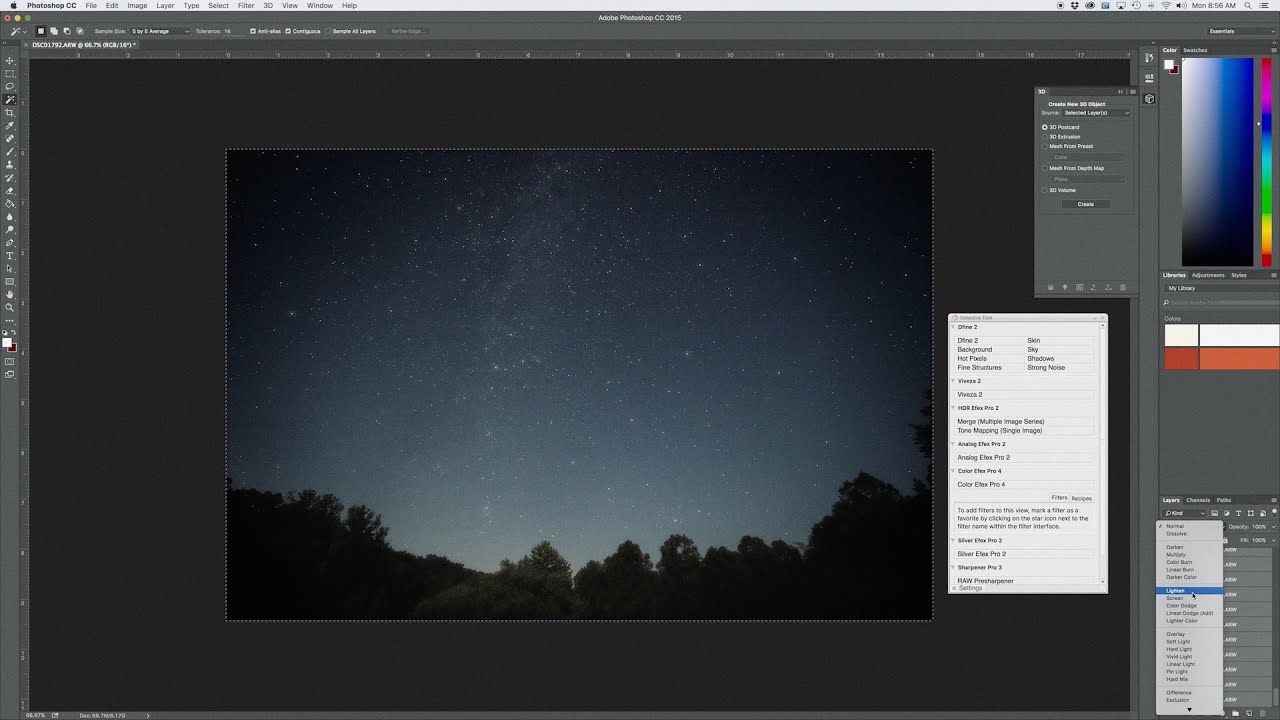 How to Photoshop Star Trails - YouTube
