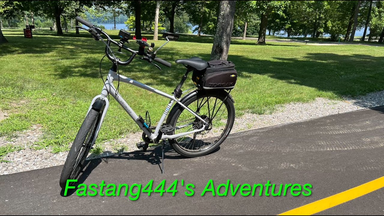 Biking The Huron Valley Trail from New Hudson to South Lyon - YouTube