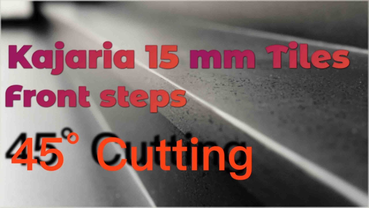 45° cutting sit-out steps Kajaria 15mm black mat finished tiles ...