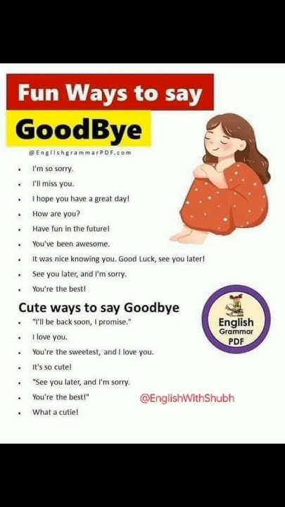 15 Unique and Quirky Ways to Say Goodbye to Friends | Mastering the Art ...