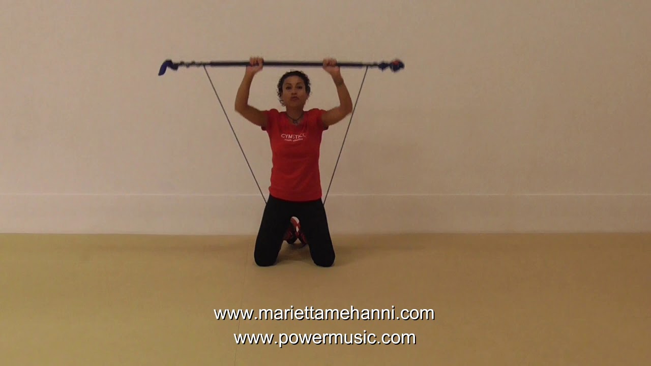 Gymstick Exercise tip kneeling clean & press with tricep extension ...