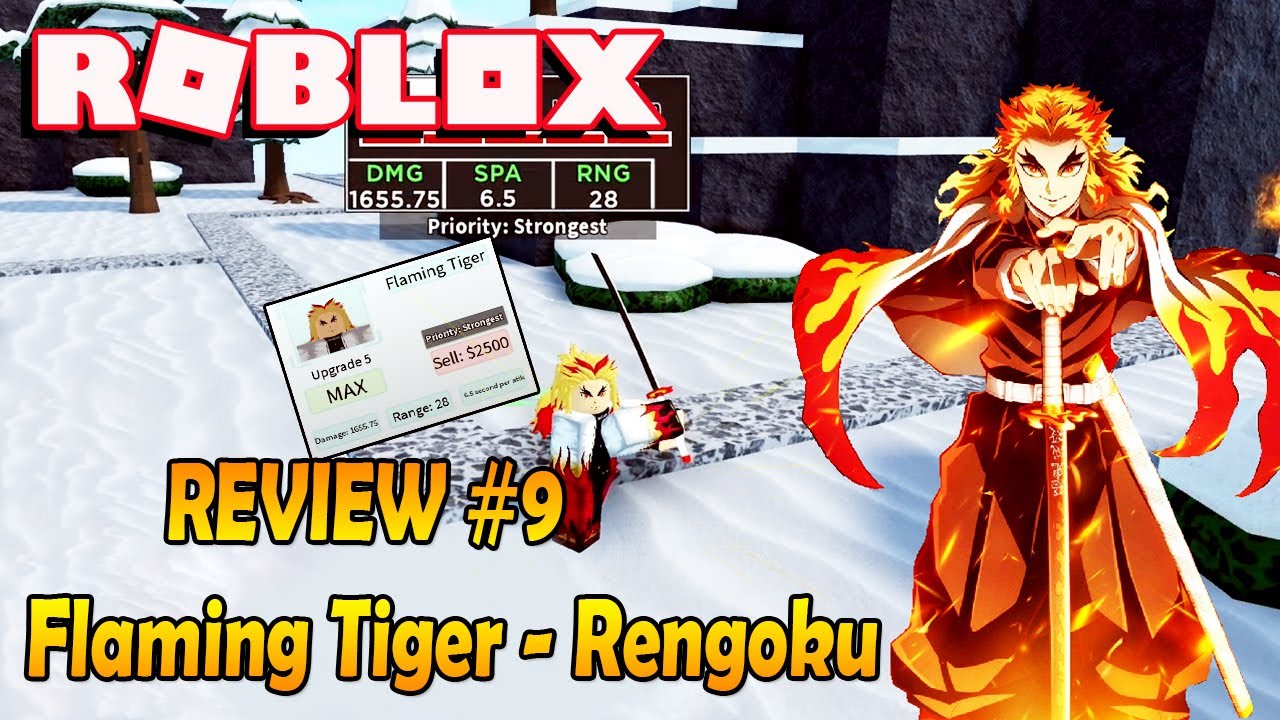 All Star Tower Defense "REVIEW #9": Flaming Tiger - Rengoku! - YouTube