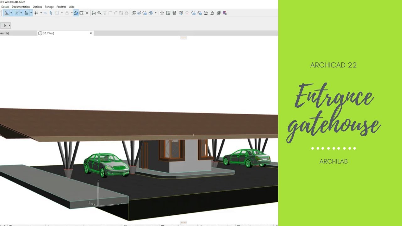 Archicad 22 | Entrance gatehouse - YouTube