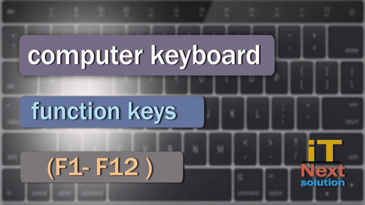 computer keyboard function keys shortcuts | it-nextsolution - YouTube
