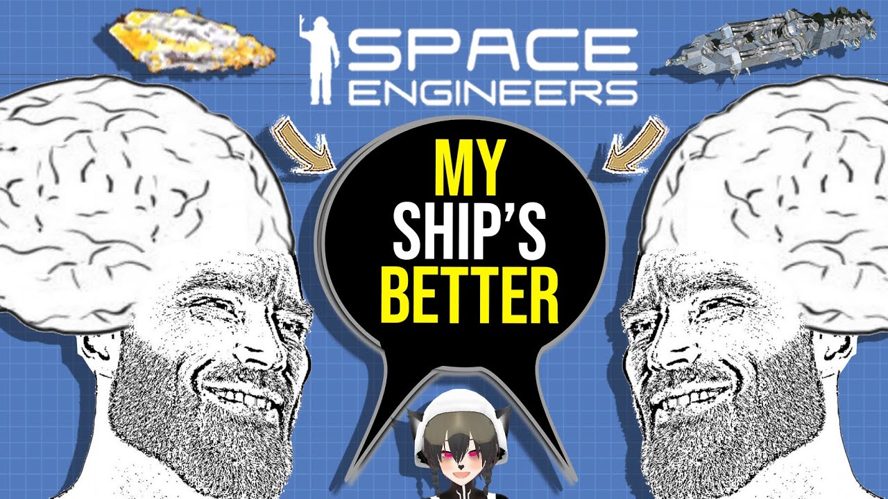 Space Engineers Chad Ship Battle Challenge Accepted but - YouTube